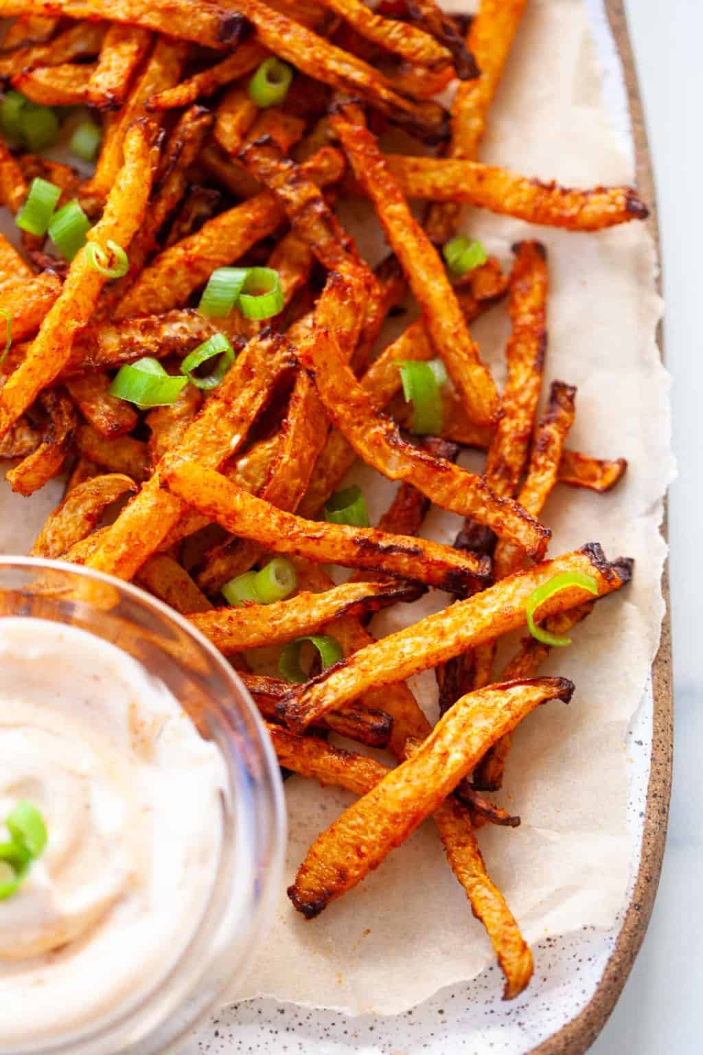 Kohlrabi Fries (Baked or Air Fryer) | Kara Lydon