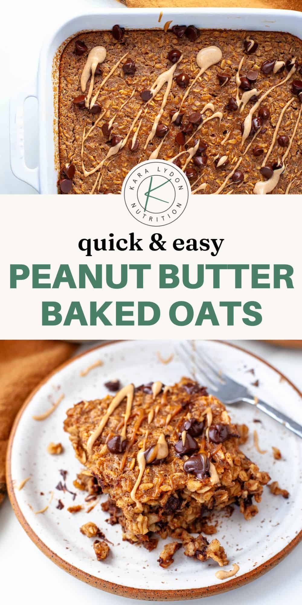 Peanut Butter Baked Oatmeal | Kara Lydon