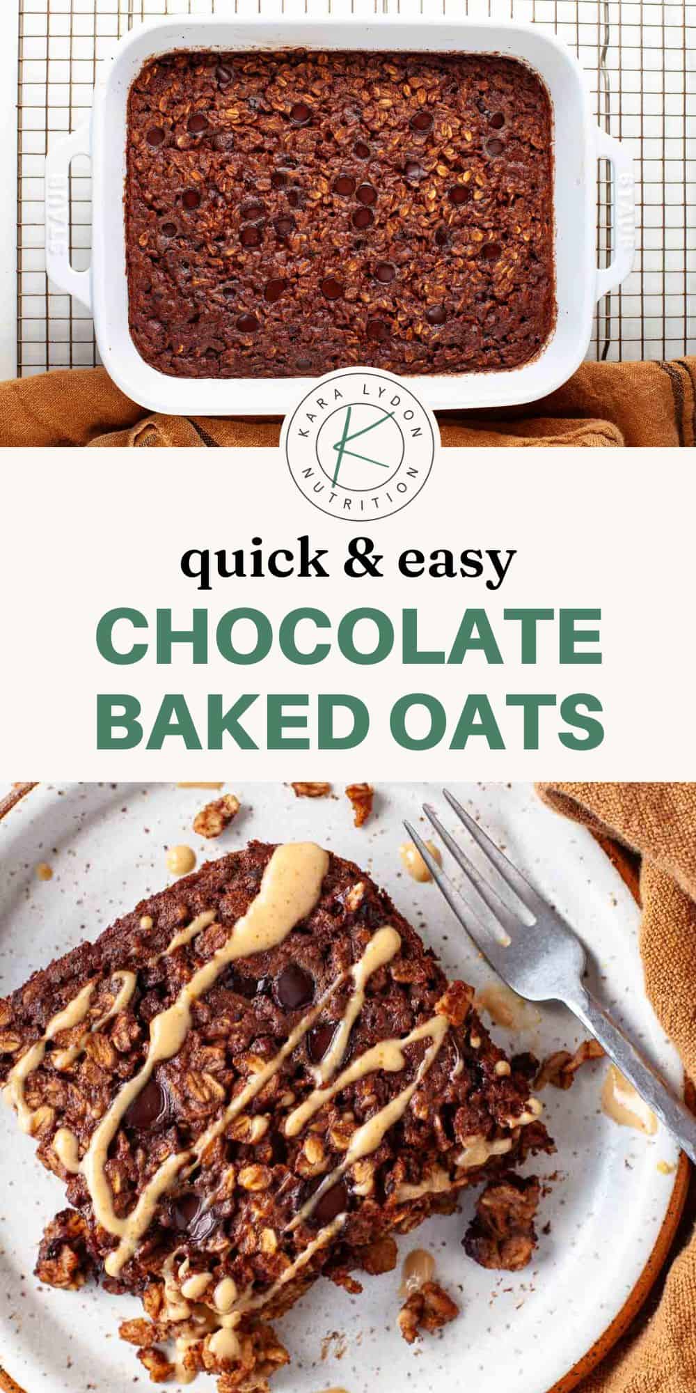 Chocolate Baked Oatmeal | Kara Lydon