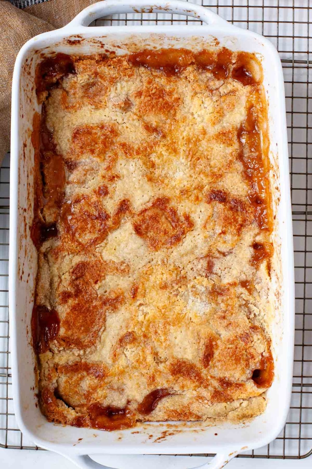 Peach Cobbler with Cake Mix and Fresh Peaches | Kara Lydon