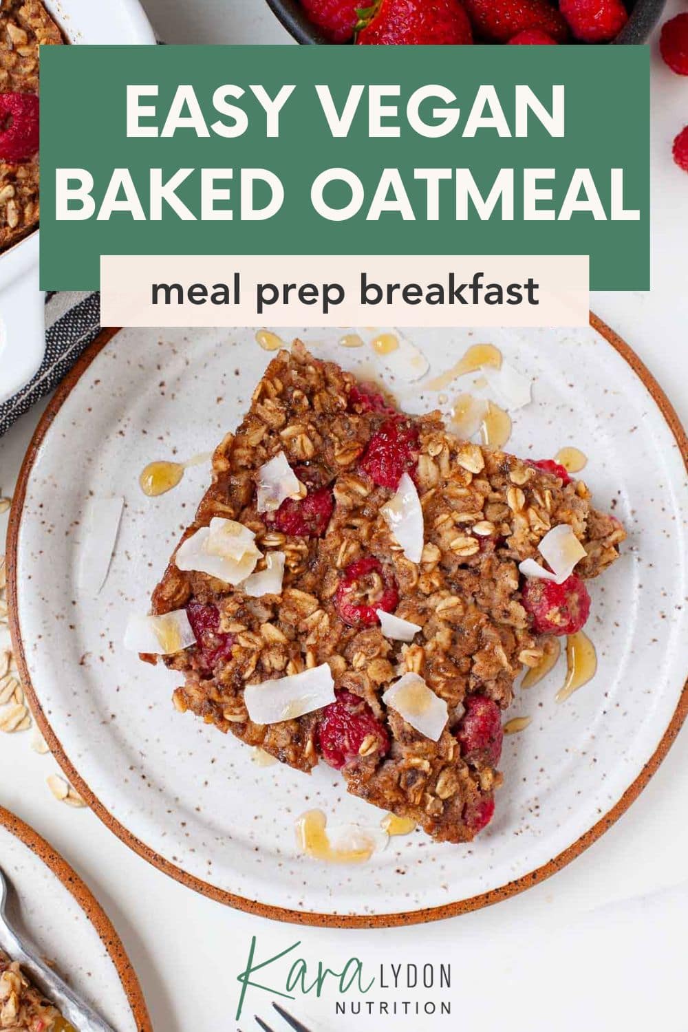 Vegan Baked Oatmeal with Peanut Butter | Kara Lydon