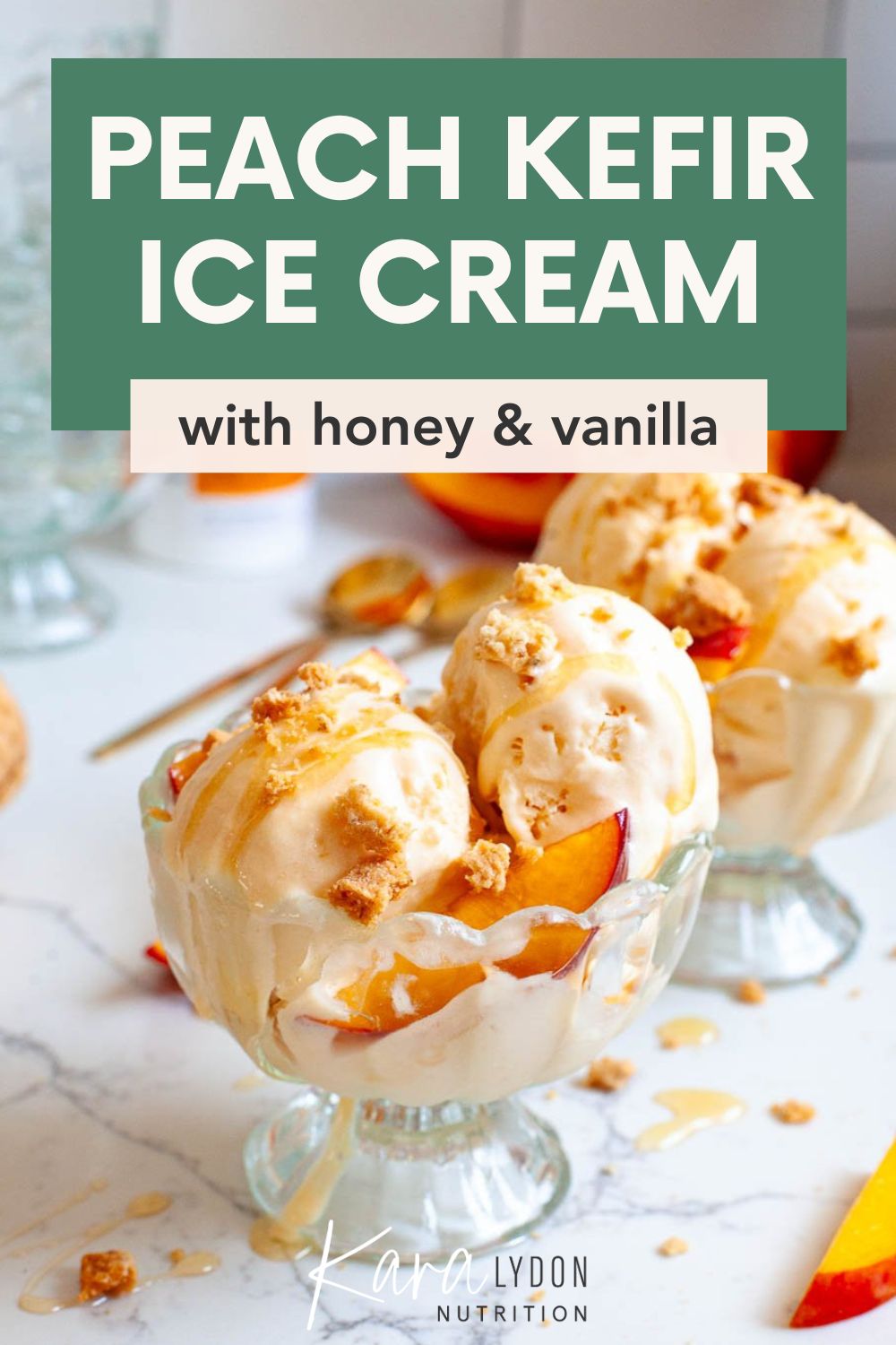 Peach Kefir Ice Cream | Kara Lydon