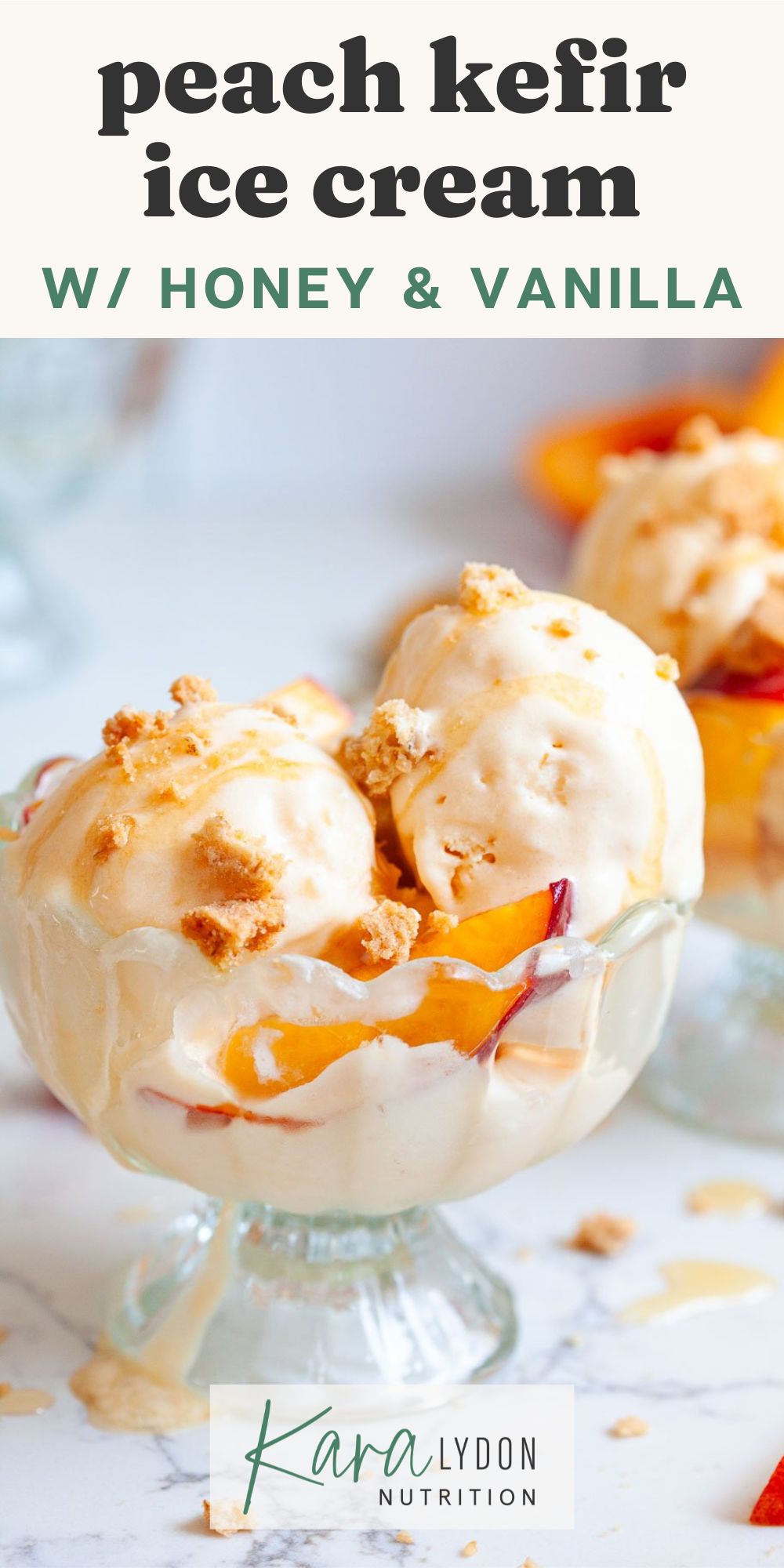 Peach Kefir Ice Cream | Kara Lydon