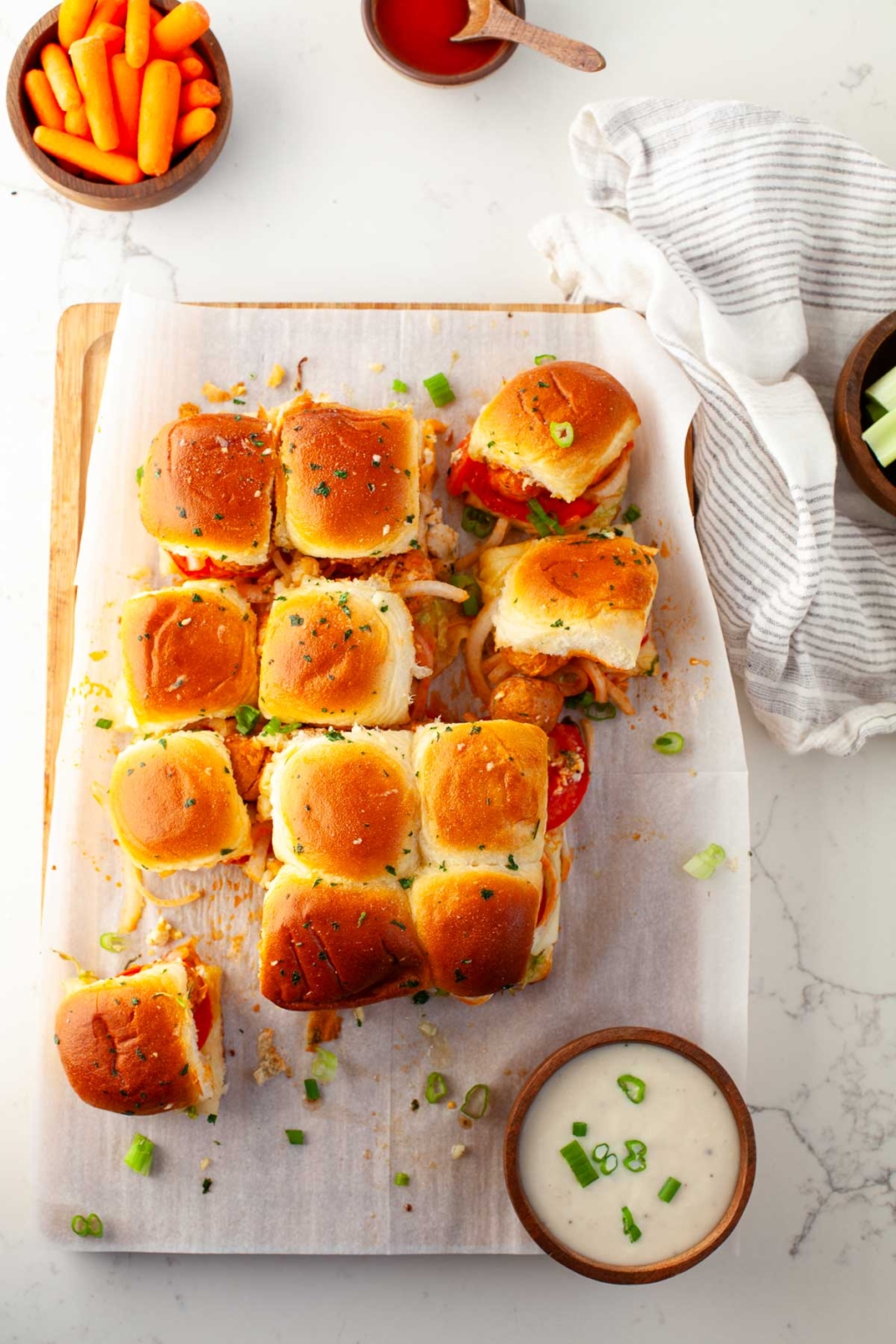 Buffalo Chicken Meatball Sliders (Trader Joe's) | Kara Lydon